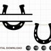 DIY Horseshoe SVG Files, Horse Shoe Split Name Frame Cut Files, Clip ...