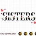 Sister SVG, Sibling Svg, Sister Split Name Frame Svg Cut File, Sister ...