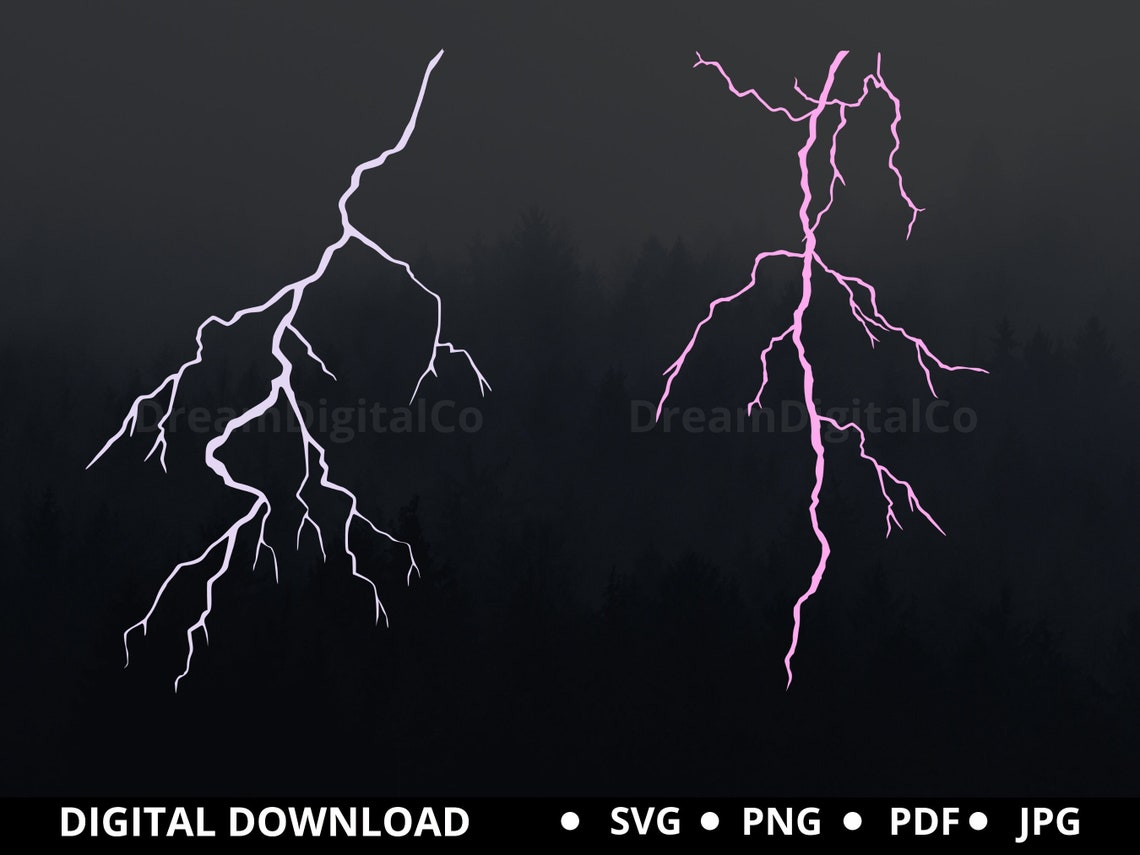 Lightning Svg, Thunder Svg, Thunder Clipart, Lightning Bolt Svg Cut ...