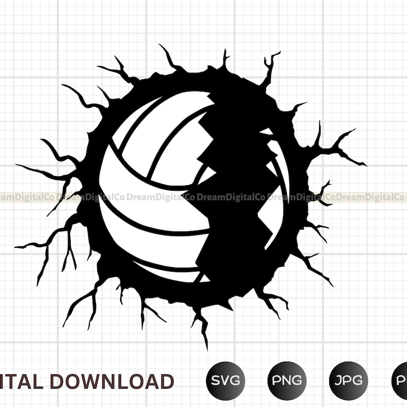 Volleyball Svg File - Etsy