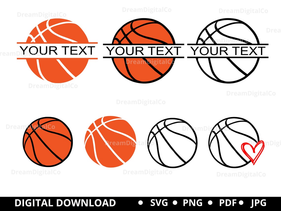 Basketball Svg Bundle Basketball Split Svg Monogram Sport - Etsy