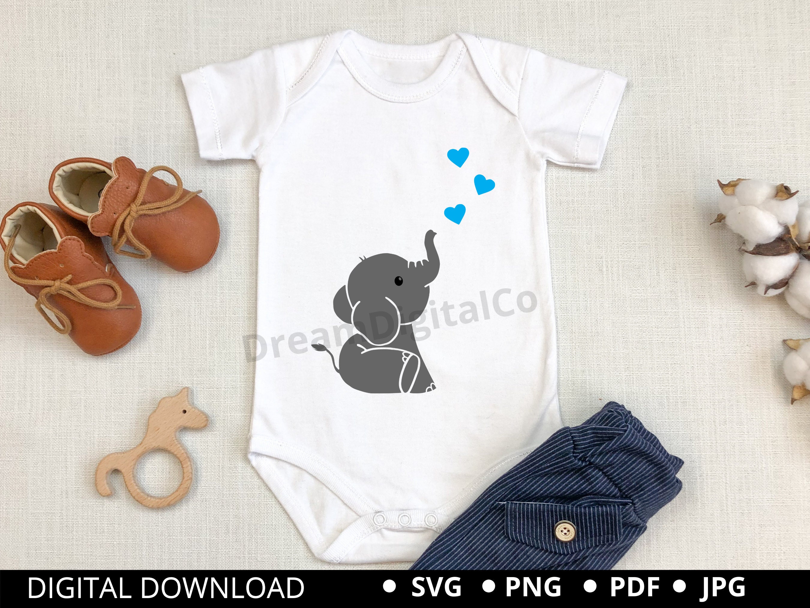 Baby Elephant Svg Png Baby Boy Baby Girl Elephant Baby | Etsy