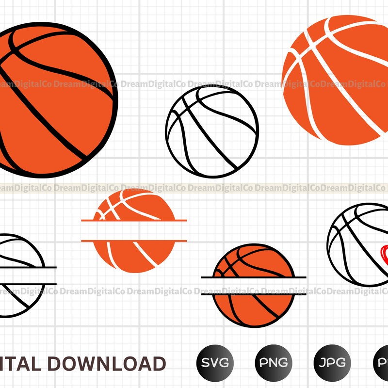Split Basketball Svg - Etsy