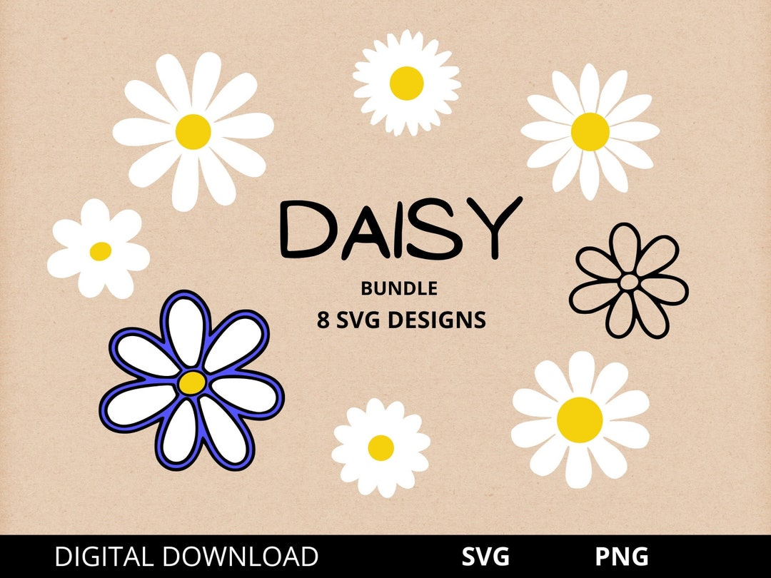 Daisy Svg, Daisy Bundle Svg, Flower Svg, Floral SVG, Daisy Png, Spring ...