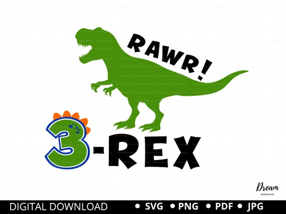 3 rex Svg Three Rex Svg File Three Rex Dinosaur Dinosaur | Etsy