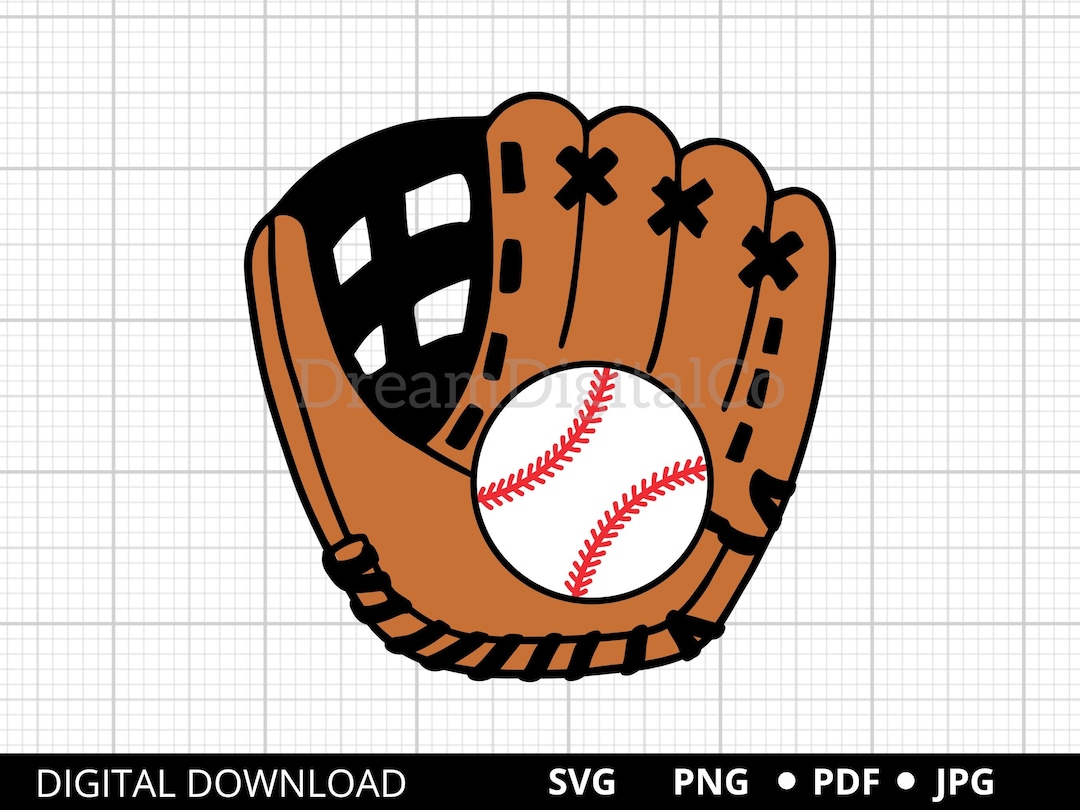 Baseball SVG, Baseball Glove, Baseball Cut File for Cricut, Silhouette ...
