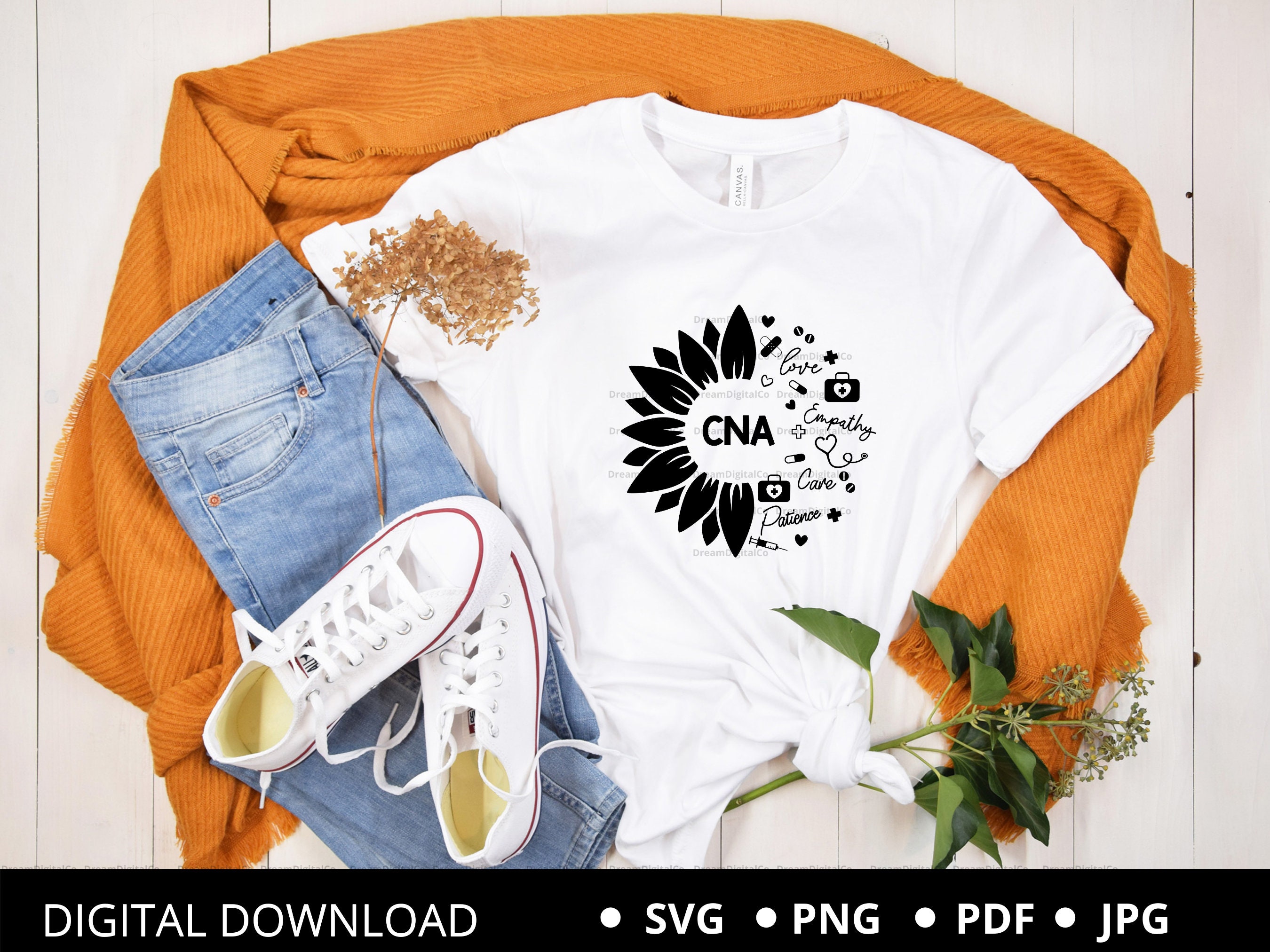 Sunflower Nurse Life Svg CNA Life Svg Medical Tool Svg - Etsy