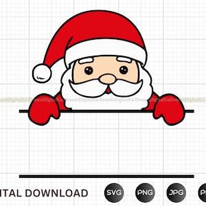 DIY Santa Split Monogram SVG, Christmas Santa Claus Split Frame ...