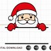 DIY Santa Split Monogram SVG, Christmas Santa Claus Split Frame ...