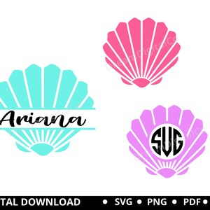 DIY Seashell SVG, Mermaid Shell Svg, Shell Svg, Mermaid Clip Art, Beach ...