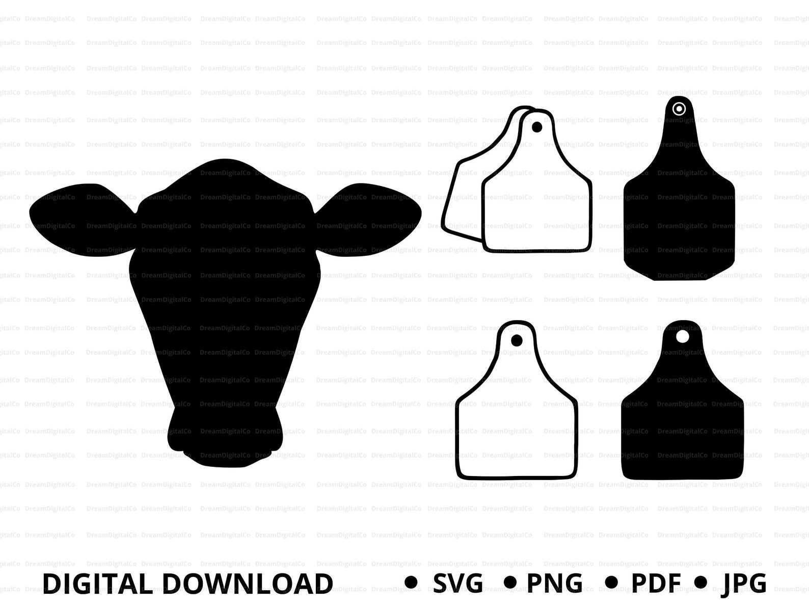 Cow Tag Ear Tag Svg Eartag Svg Cattle Ear Tag Svg Cow Ear - Etsy