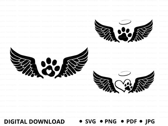 Pet Dog Memorial SVG Dog Loss SVG Paw Print SVG Pet - Etsy