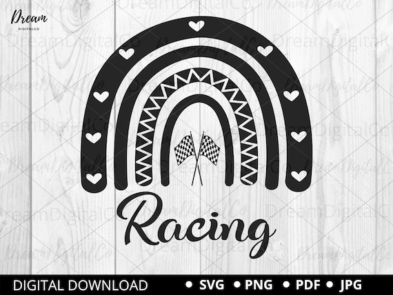 Racing Png Rainbow Svg Racing Png Racing Flag Racing | Etsy