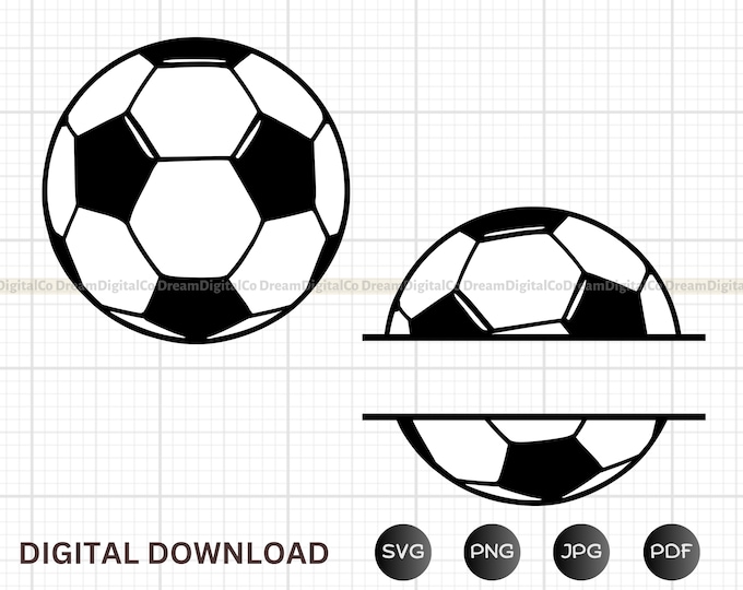 Soccer Ball Monogram Svg File, Soccer Svg, Soccer Template, Soccer Mom ...
