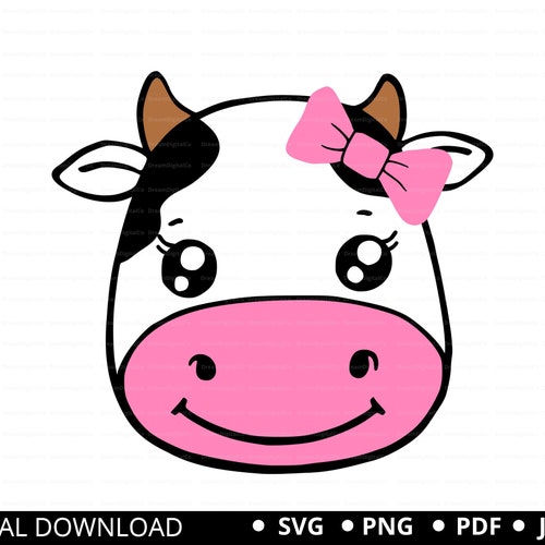 INSTANT Download. Cute Sitting Cow Svg Cut Files and Clip Art. - Etsy ...