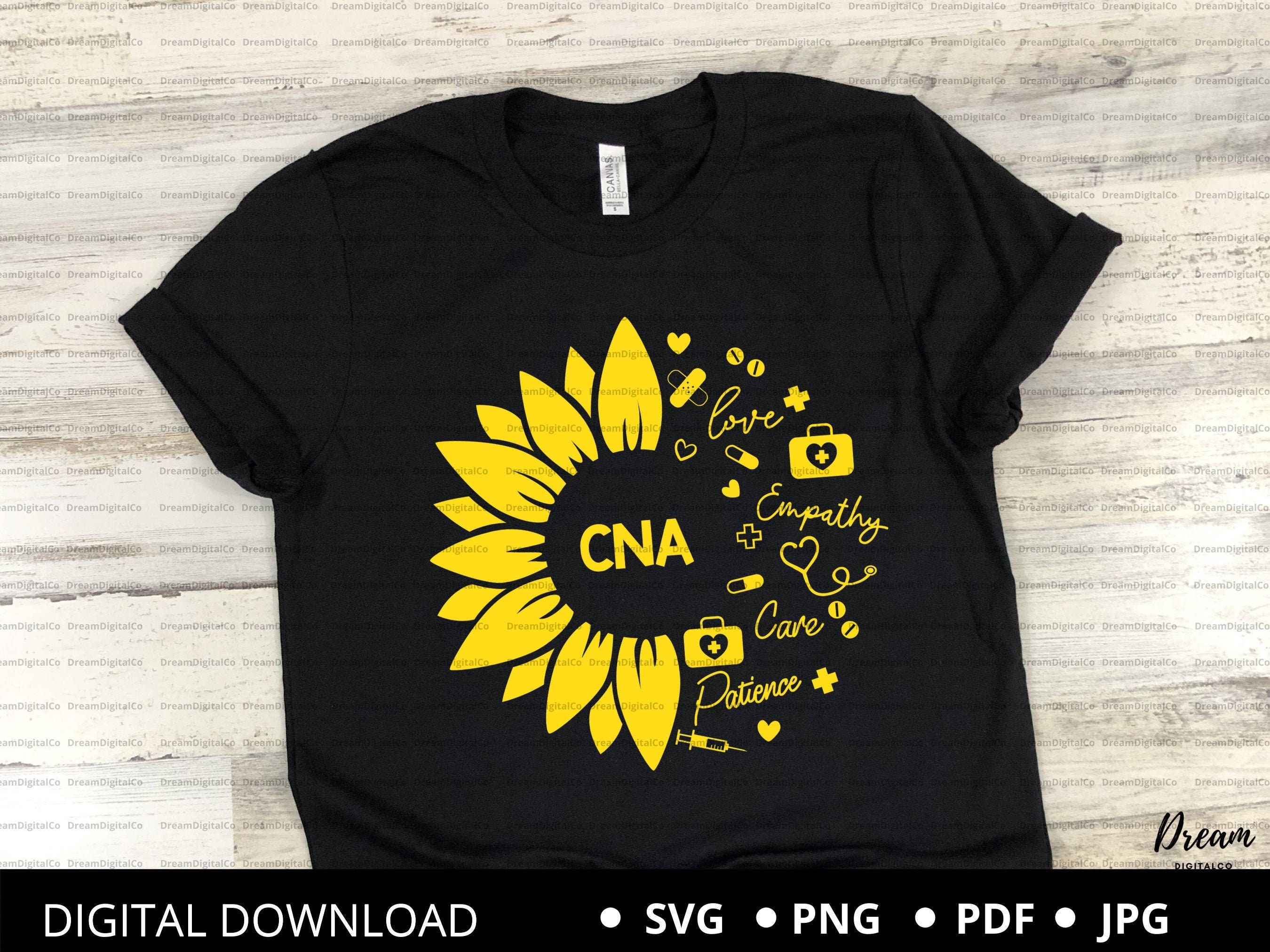 Sunflower Nurse Life Svg CNA Life Svg Medical Tool Svg - Etsy