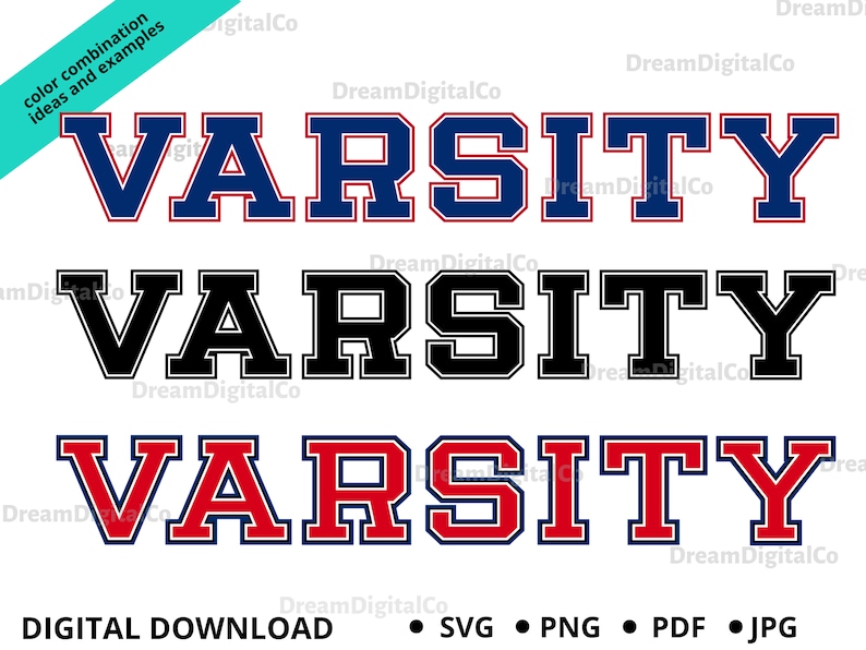 Varsity Layered Font Svg Files University Font Varsity - Etsy