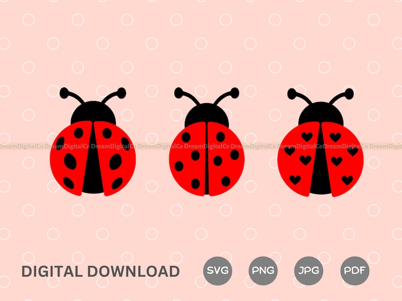 Layered Ladybug Svg, Ladybug Bundle Svg Files, Ladybug Clipart, Cut ...
