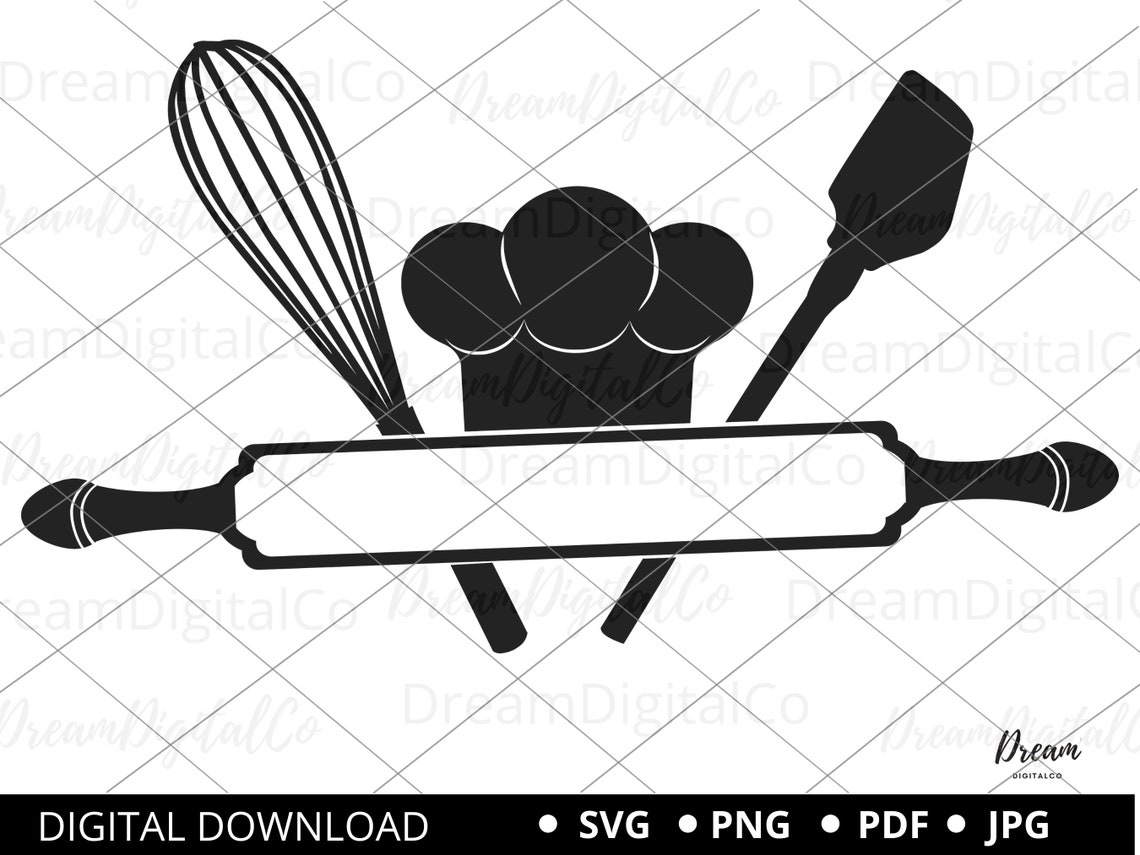 Baking SVG Baking Monogram SVG Kitchen SVG Kitchen Baking - Etsy