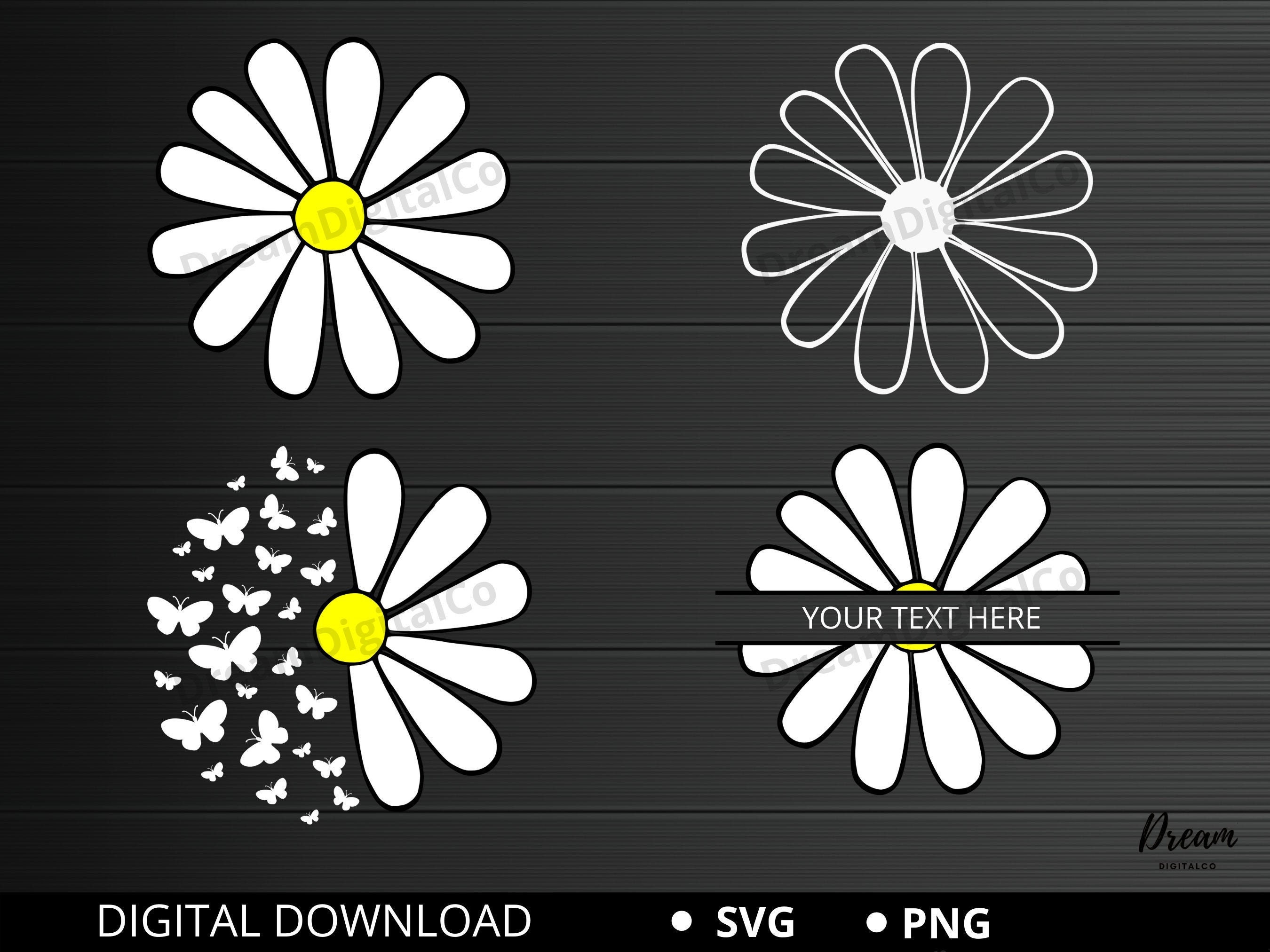 Daisy Svg Bundle Daisy Svg Butterfly Svg Daisy Split - Etsy