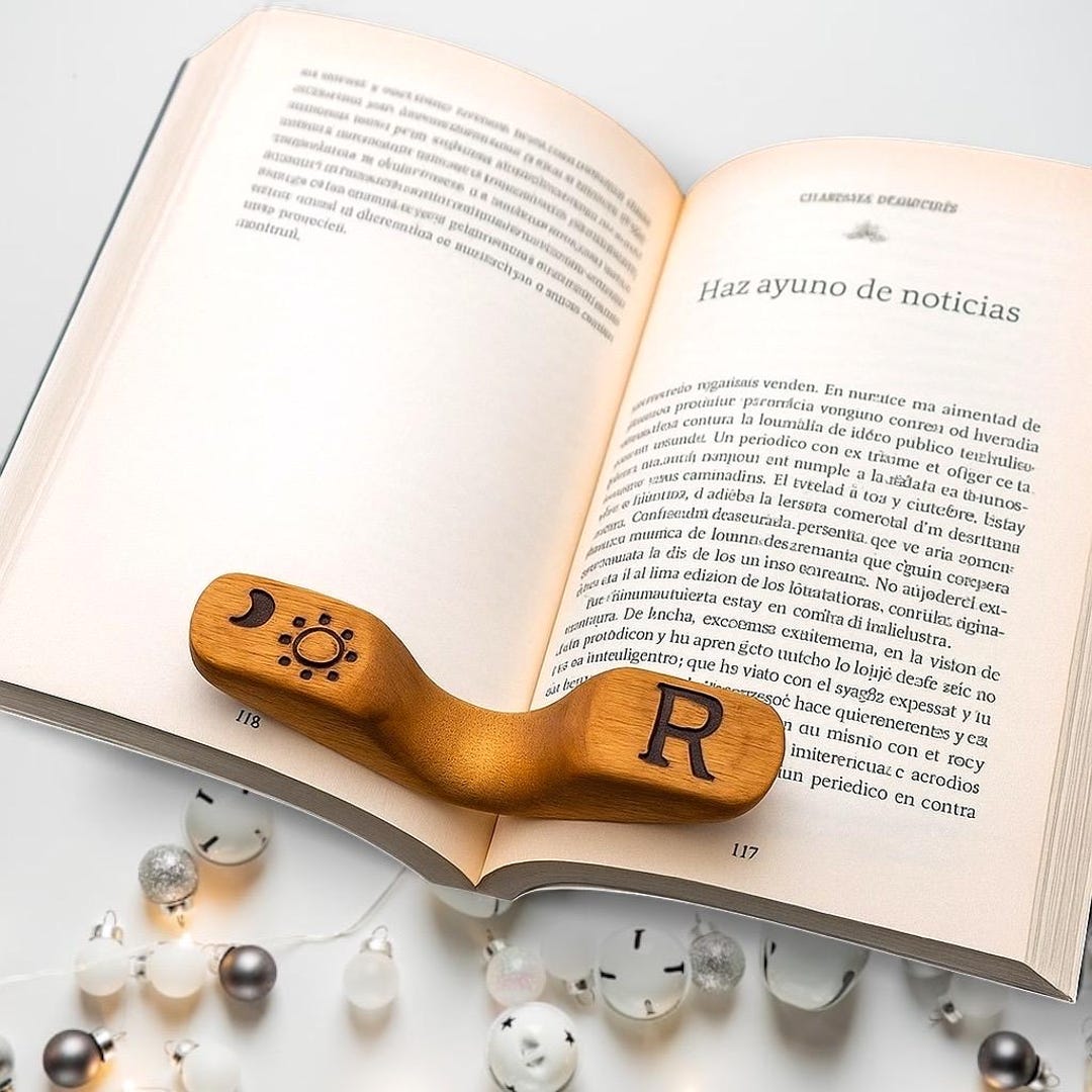 Personalized Pine Wood Book Page Holder – Engraved Thumb Bookmark ...