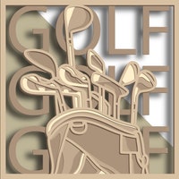 Laser Cut Digital File. Golf Ball Rack. Golf Bag Wall Rack. 3mm AI, SVG ...