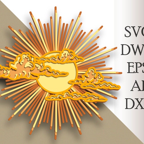 Sun Multilayer SVG/ Sun Cut File/ 3D Layer/ Plywood Cutting/ - Etsy