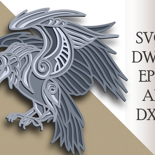 Raven Multilayer SVG/ Raven Cut File/ 3D Layer/ Plywood - Etsy