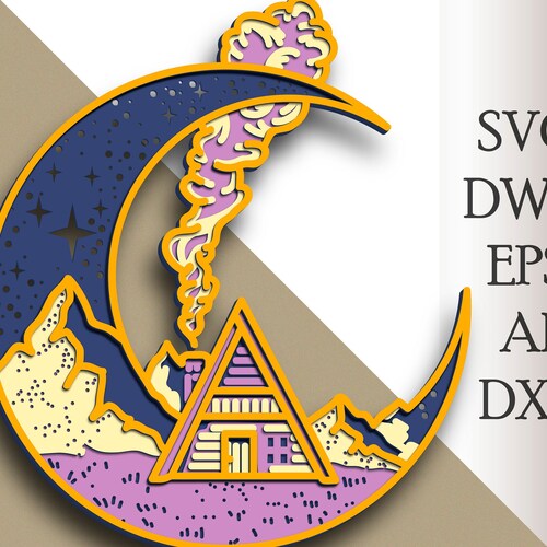 Moon Multilayer SVG/ Moon Cut File/ 3D Layer/ Plywood Cutting/ - Etsy