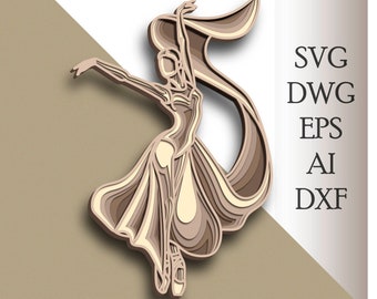 Dance Multilayer SVG/ Dance Cut File/ 3D Layer/ Plywood | Etsy