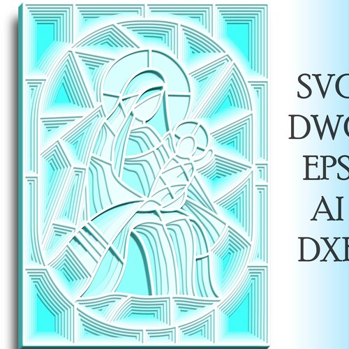 Mary and Child Multilayer SVG/ Baby Jesus Cut File/ 3D Layer/ - Etsy