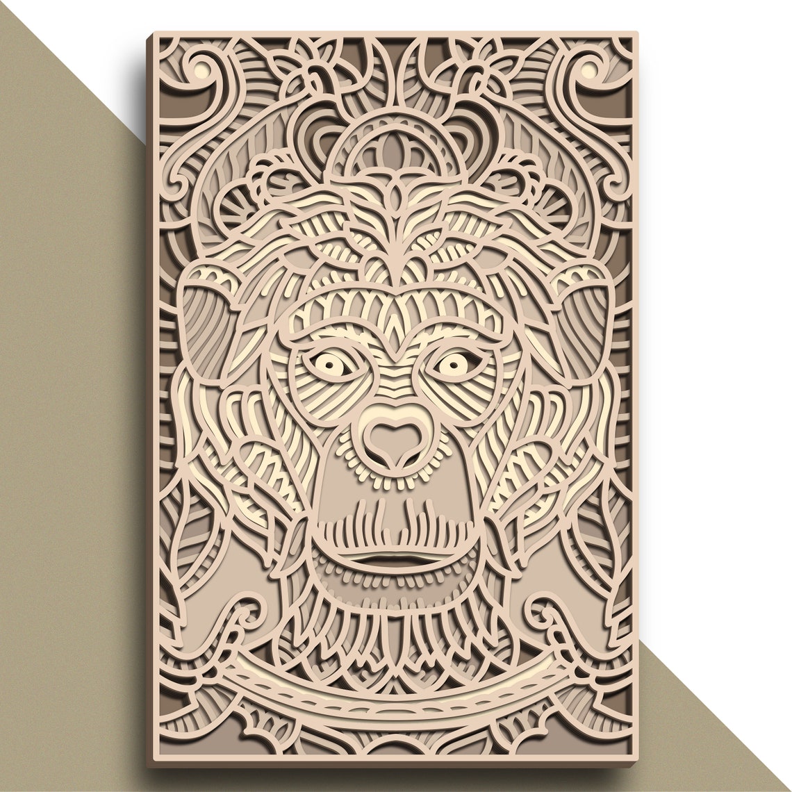 Monkey Multilayer SVG/ Monkey Cut File/ 3D Layer/ Plywood - Etsy