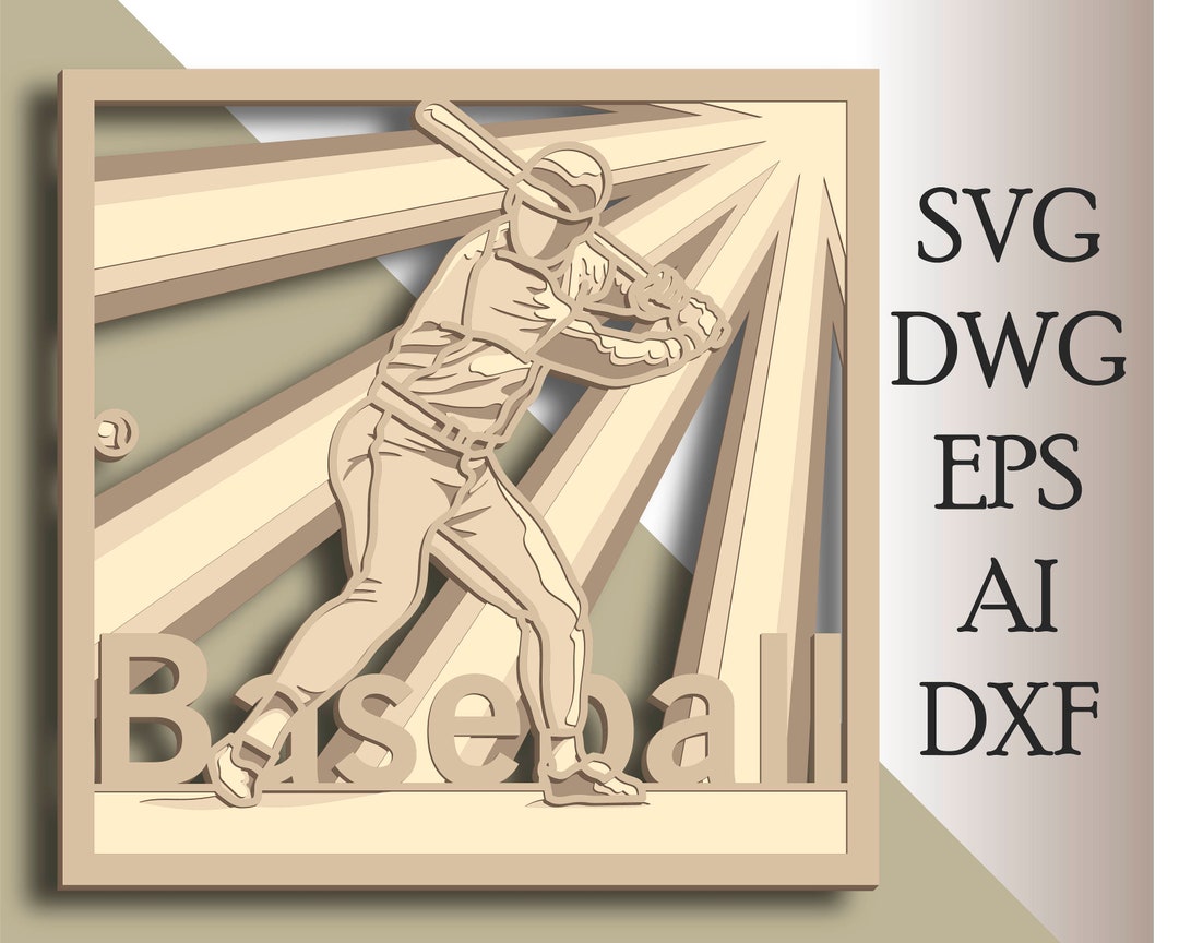 Baseball Multilayer SVG/ Baseball Cut File/ 3D Layer/ Plywood Cutting ...
