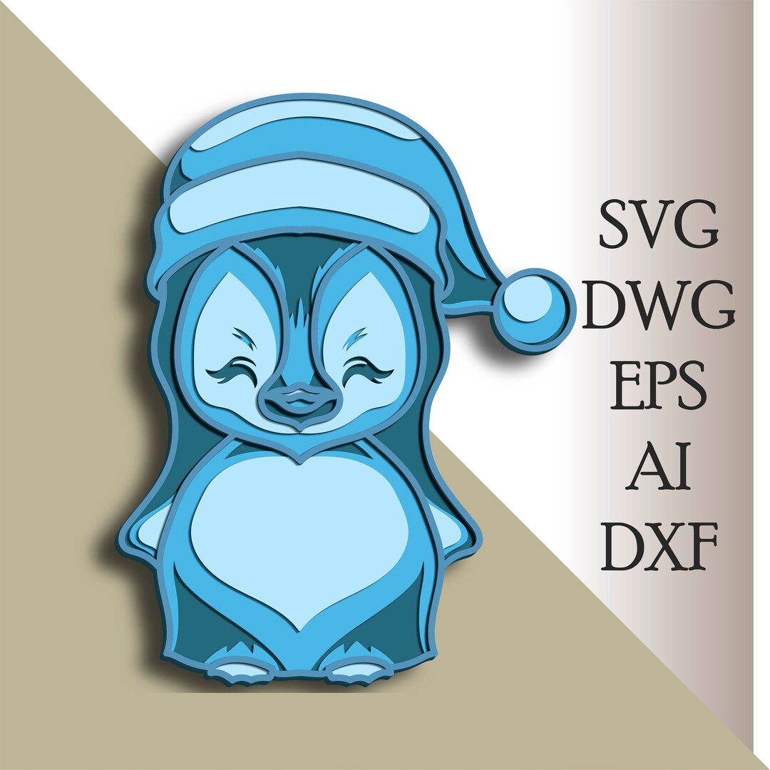 Penguin Multilayer SVG/ Penguin Cut File/ 3D Layer/ Plywood Cutting ...