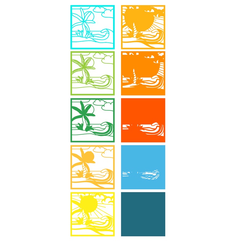 Beach Multilayer SVG/ Beach Cut File/ 3D Layer/ Plywood - Etsy