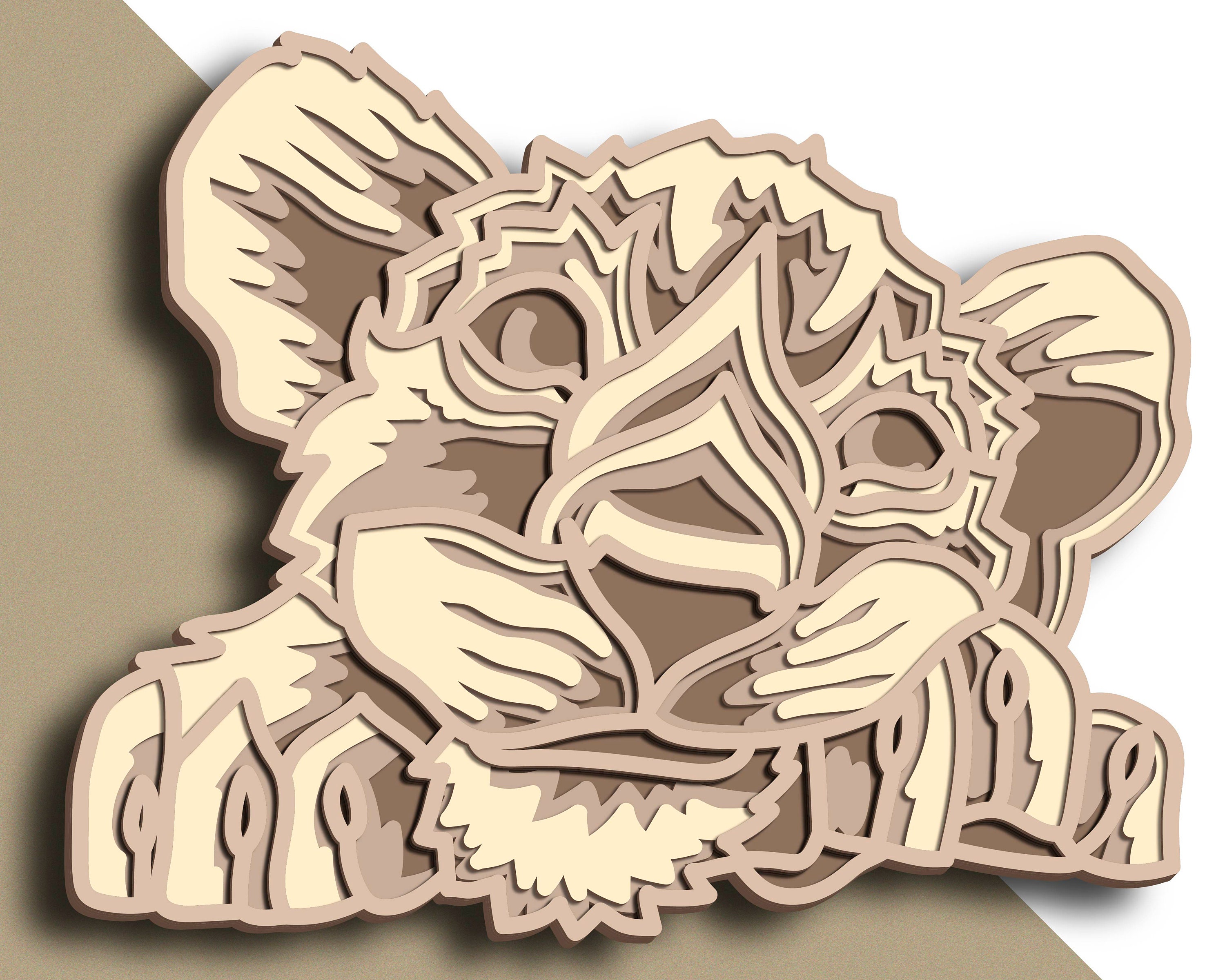 Lion Multilayer SVG/ Lion Cut File/ 3D Layer/ Plywood Cutting/ - Etsy UK