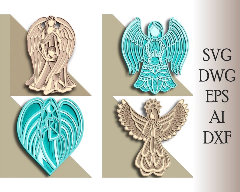 Angel Bundle Multilayer SVG/ Angel Bundle Cut File/ 3D Layer/ - Etsy
