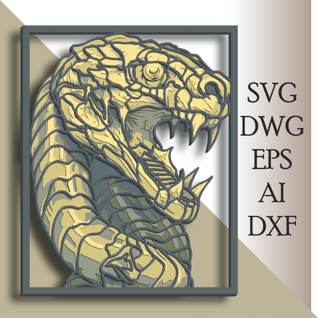 Snake Multilayer SVG/ Snake Cut File/ 3D Layer/ Plywood Cutting/ Paper ...