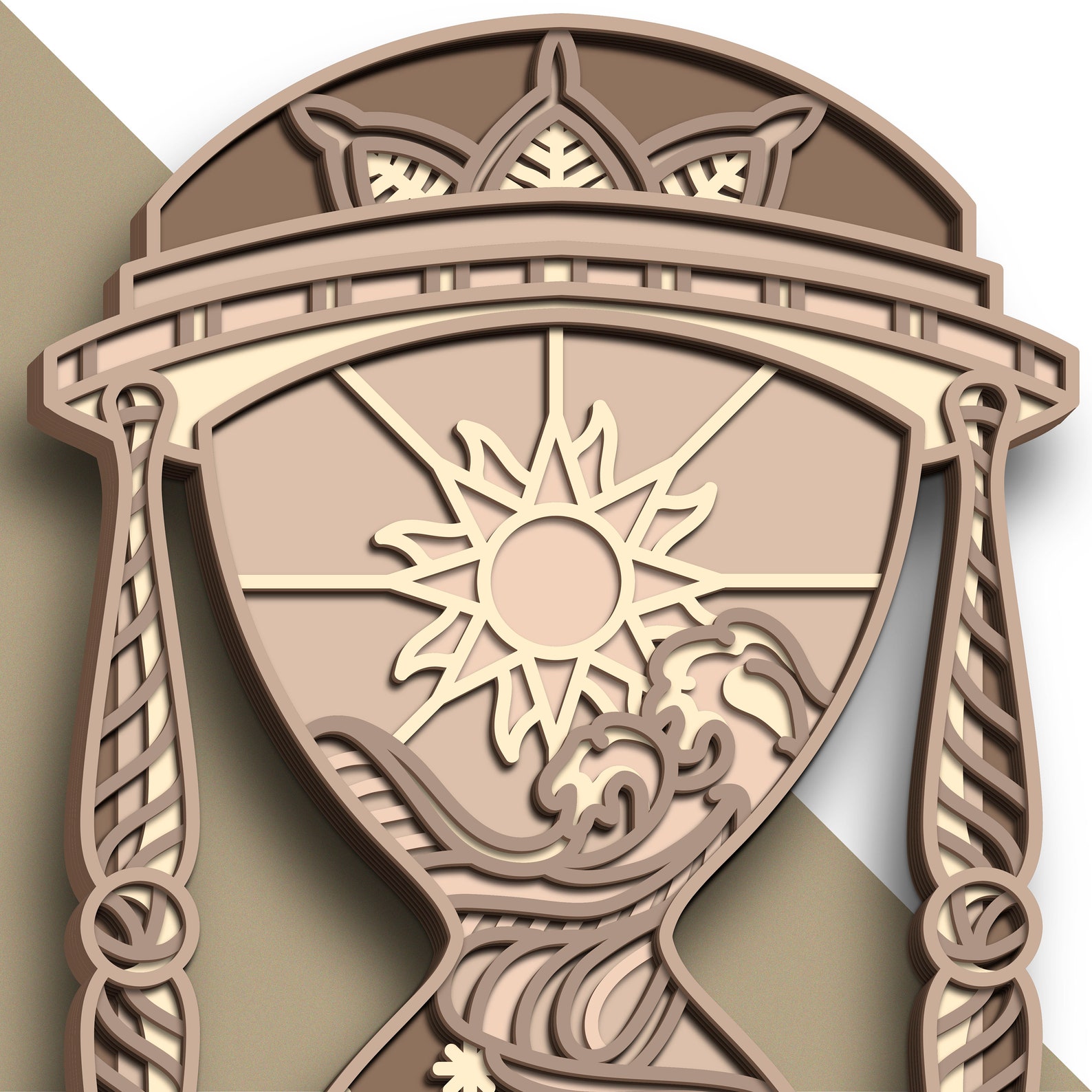 Hourglass Multilayer SVG/ Hourglass Cut File/ 3D Layer/ - Etsy