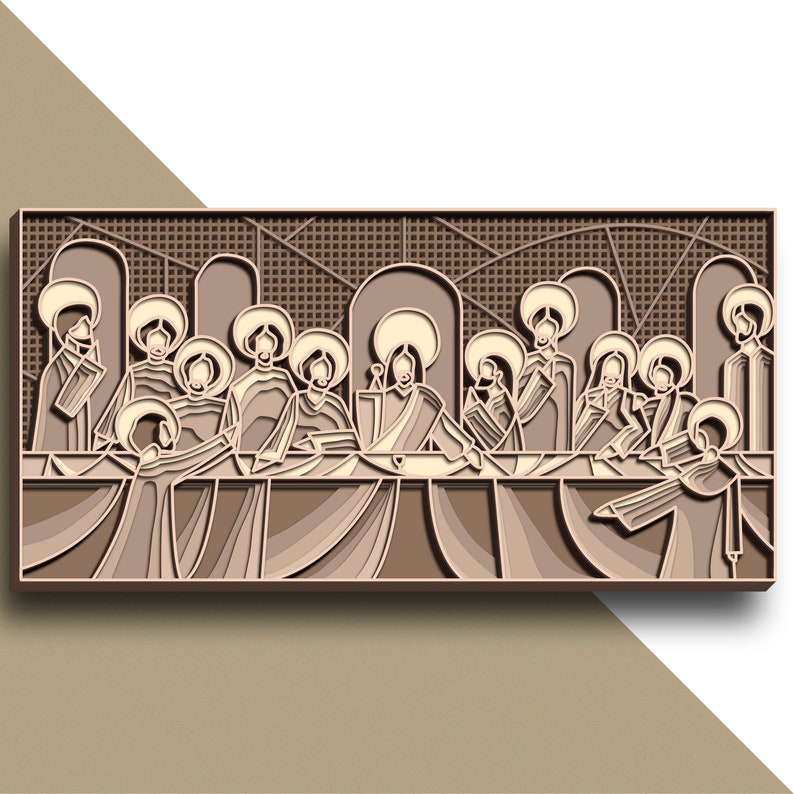 The Last Supper Multilayer SVG/ the Last Supper Cut File/ 3D | Etsy UK