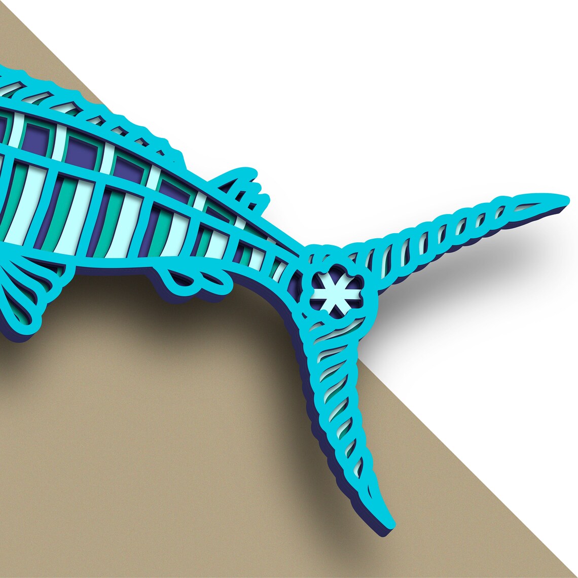 Marlin Multilayer SVG/ Marlin Cut File/ 3D Layer/ Plywood - Etsy