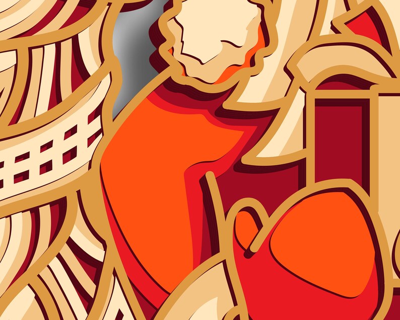 Santa Multilayer SVG/ Santa Cut File/ 3D Layer/ Plywood | Etsy