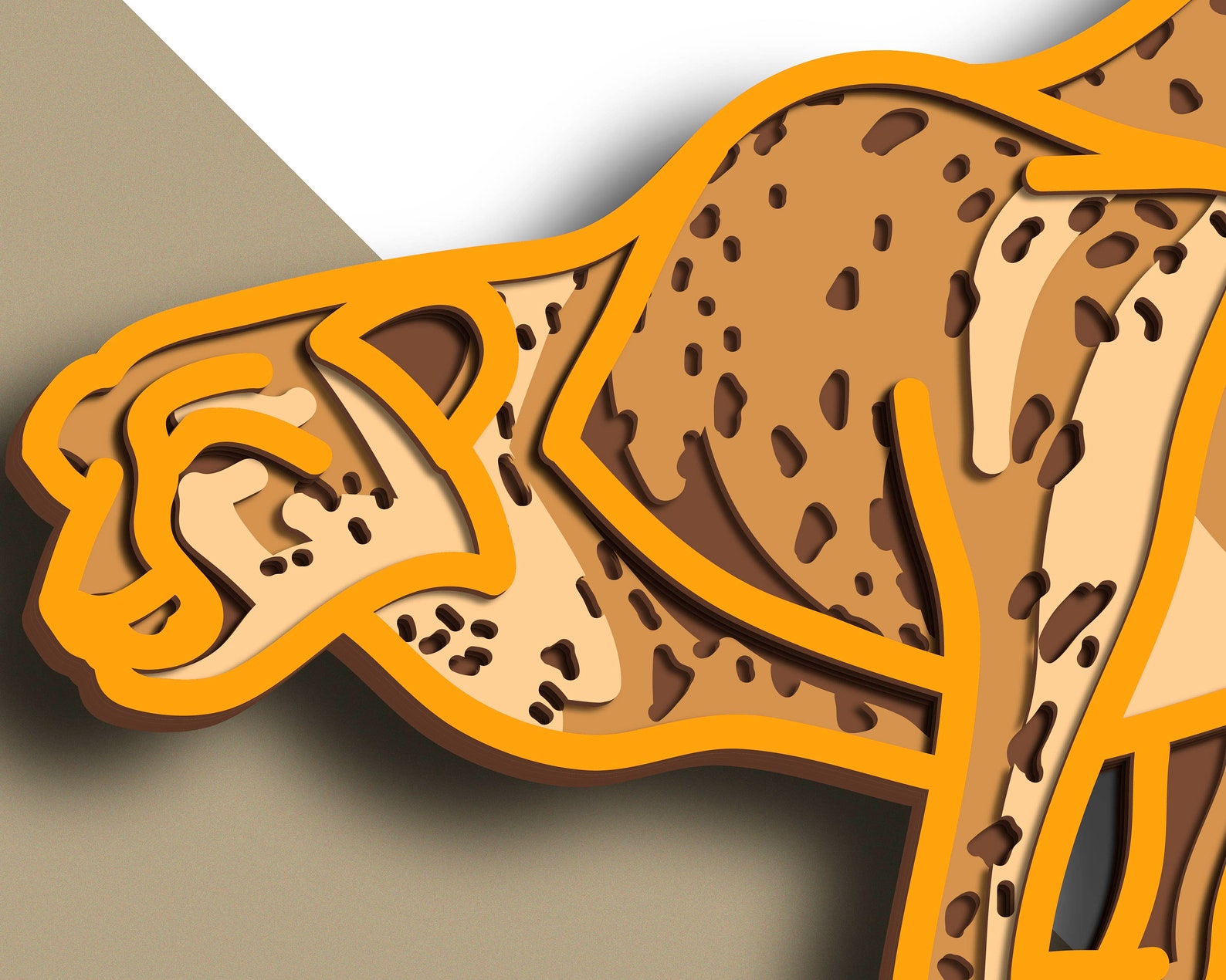Leopard Multilayer SVG/ Leopard Cut File/ 3D Layer/ Plywood - Etsy