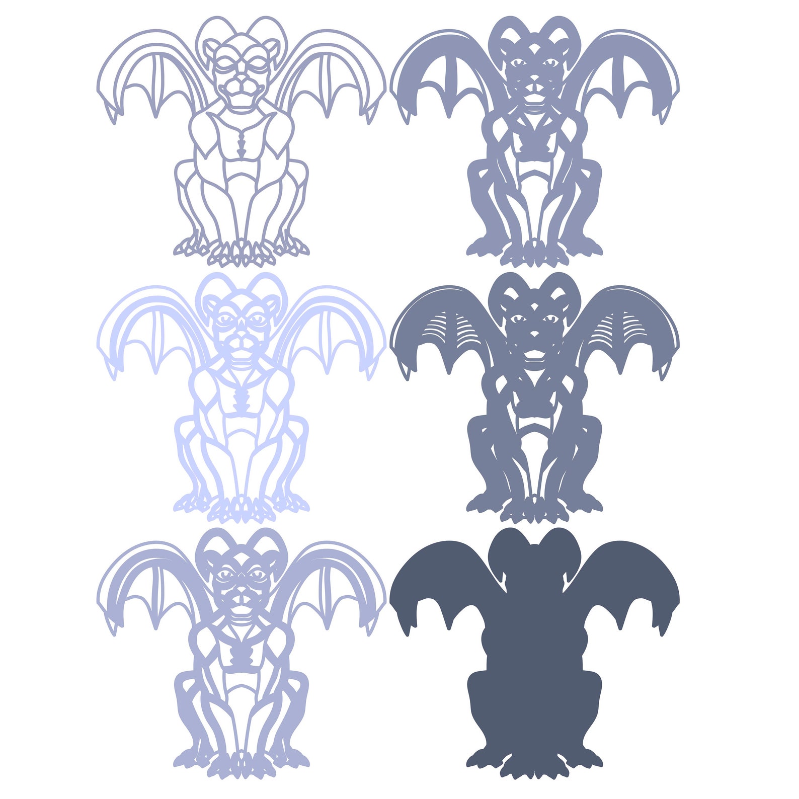 Gargoyle Multilayer SVG/ Gargoyle Mandala Cut File/ 3D Layer/ - Etsy