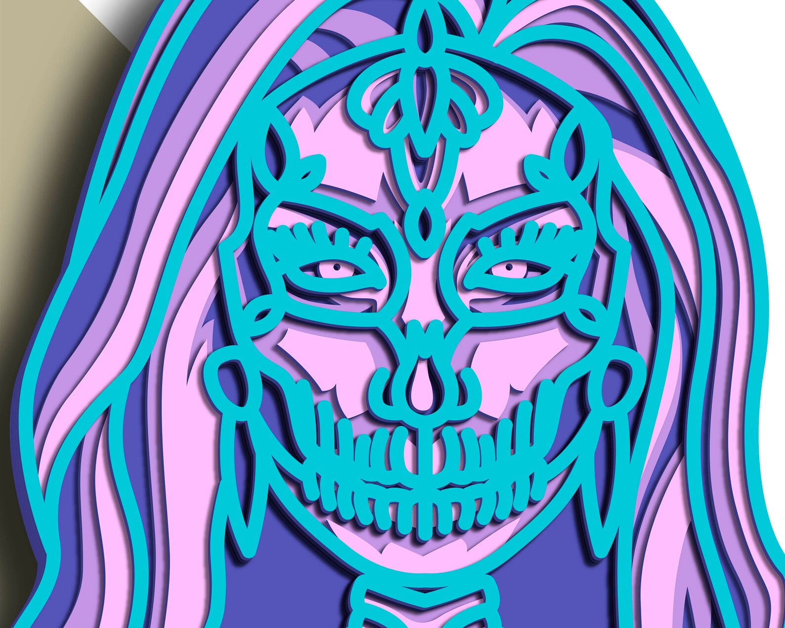 Sugar Skull Bundle Multilayer SVG/ Skull Mandala Bundle Cut - Etsy