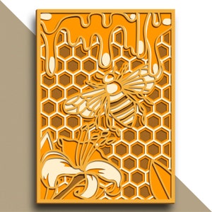 Bee Bundle Multilayer Svg/ Bee Horney Cut File/ 3D Layer/ Plywood ...