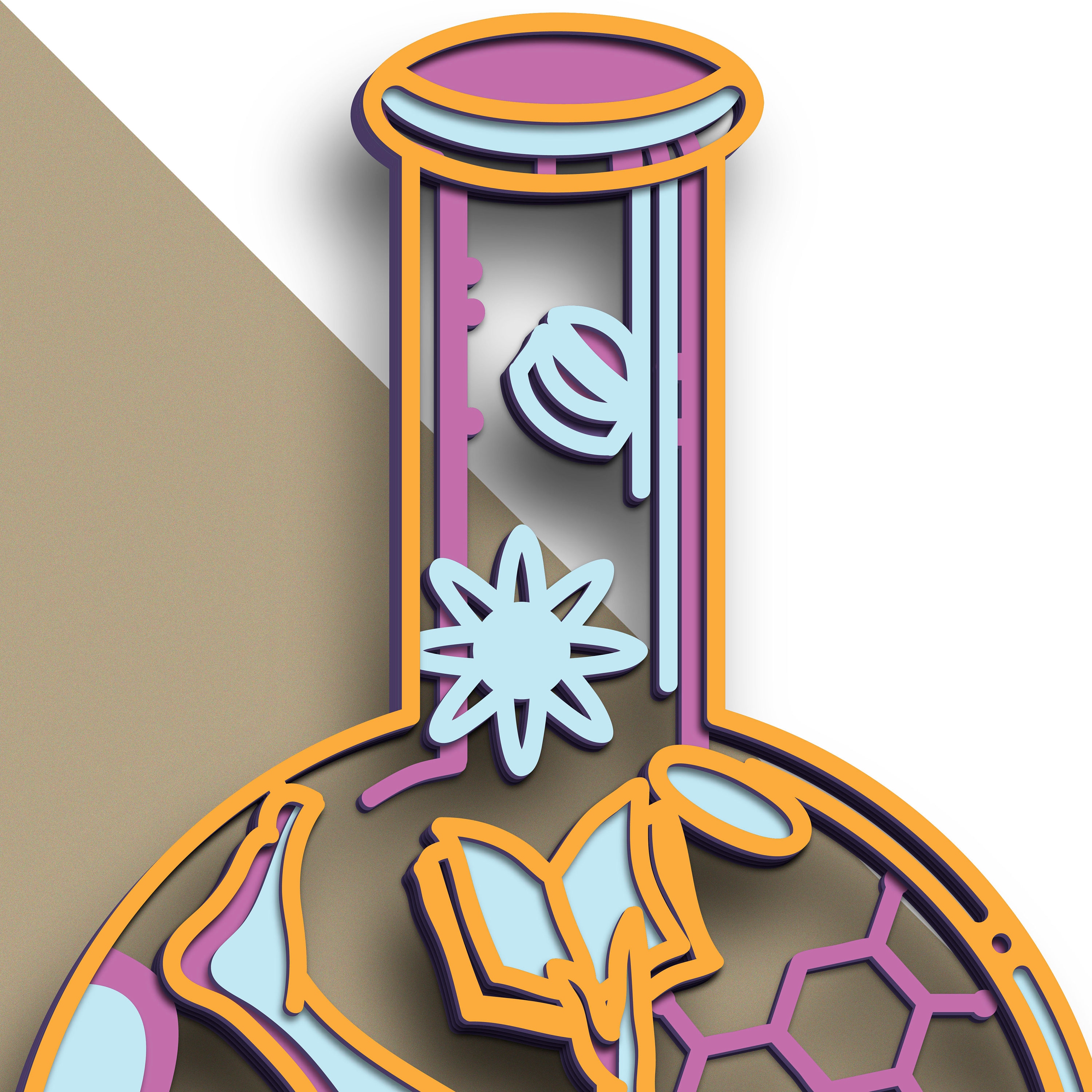 Chemistry Multilayer SVG/ Chemistry Cut File/ 3D Layer/ - Etsy