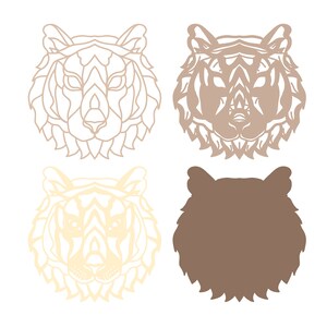 Tiger Head Multilayer SVG/ Tiger Cut File/ 3D Layer/ Plywood - Etsy