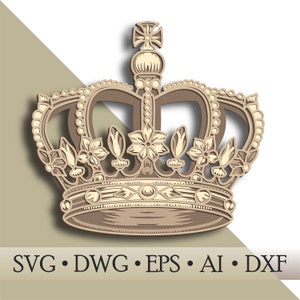 Crown Multilayer SVG/ Crown Cut File/ 3D Layer/ Plywood Cutting/ Paper ...
