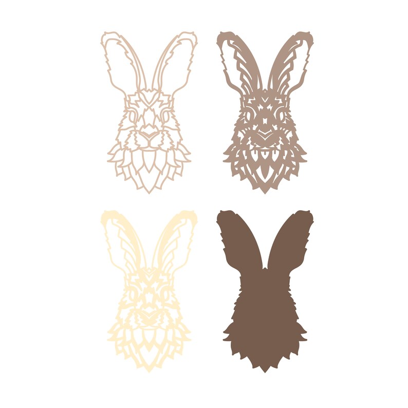 Rabbit Multilayer SVG/ Rabbit Cut File/ 3D Layer/ Plywood | Etsy